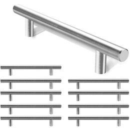 HENGDA - 10x Möbelgriff 96mm Schrankgriffe Edelstahl Gebürstet Schubladengriffe Küchenschrank Türgriffe Küche Stangengriff Bohrlochabstand 96mm