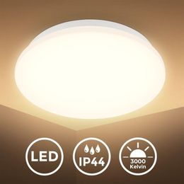 B.K.LICHT LED Bad-Deckenlampe Leuchte mit Bewegungsmelder rund 27cm IP44 12W Flur warmweiß