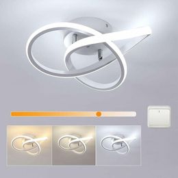 COMELY Plafonnier LED Moderne, Kreatives LED-Deckenleuchte aus Aluminium 30W, Pendelleuchte für Küche, Wohnzimmer, Schlafzimmer, Esszimmer - Weiß