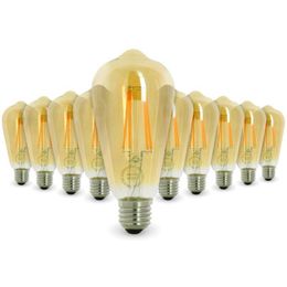 Los mit 10 led-glühbirnen E27 7W ST64 2200K Typ Edison Farbtemperatur: Warmweiß 2200K