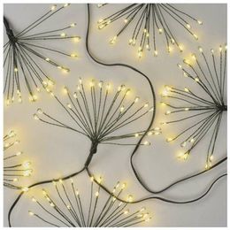 LED-Lichterkette warmweiß für Innen, 2,35 m lange Feuerwerk Weihnachtslichterkette nano, 6 h Timer, Netzteil und Trafo, grünes Kabel, D3AW09 - EMOS