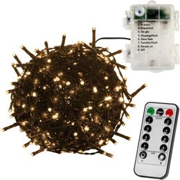 VOLTRONIC® LED Lichterkette Batterie + Fernbedienung