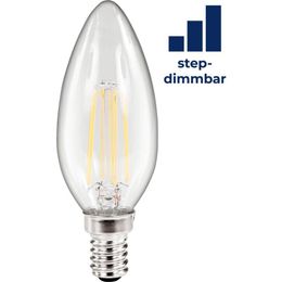 Led Filament Kerzenlampe McShine Filed, E14, 4W, 470lm, warmweiß, step-dimmbar