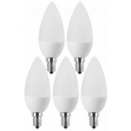 Blulaxa LED-SMD-Lampe, C35, E14, EEK: F, 5W, 470lm, 2700K, 5 Stück