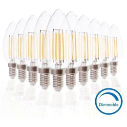 Arum Lighting - Los mit 10 LED-Lampen E14 4W cog Dimmbar Warmweiß Température de Couleur: Blanc chaud 2700K