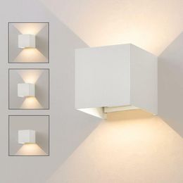 ZMH LED Wandleuchte Aussen Wandlampe - Up Down Außenwandleuchten Außenlampe Wand 5W Ip65 Wasserdicht Aussenlampe Treppenhaus Außenleuchte Flur