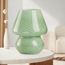 Pilz-Nachttischlampe, Schlafzimmer-Glas-Nachtlicht, Nachttischlampe, (grün)