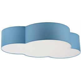 Licht-Erlebnisse - Deckenlampe Kinderzimmer Stoff Wolke Blau 4x E27 Kinderzimmerleuchte Decke Wolkenlampe - Hellblau