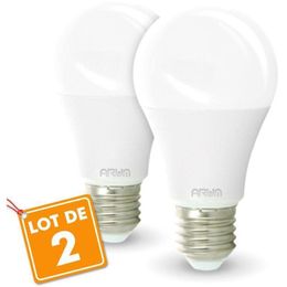 Arum Lighting - Set mit 2 LED-Lampen E27 9W Gl. 60W Température de Couleur: Blanc chaud 2700K