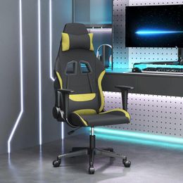 Gaming-Stuhl,Bürostuhl Computerstuhl Ergonomisch,Gaming Chair Schwarz und Hellgrün Stoff -DE66852 - Schwarz