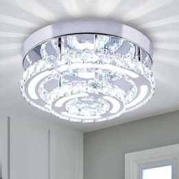 LED Deckenleuchte Kreative Kristall Deckenlampe Halb Eingebettete Pendelleuchte für Wohnzimmer Schlafzimmer Küche