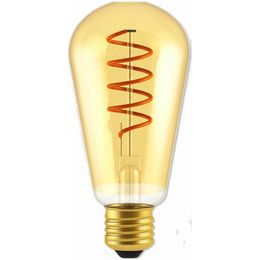 LED-Lampe, Vintage flex Filament, ST64, 5W, 250lm, 1800K, gold - Blulaxa