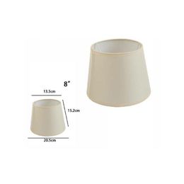 Meditrade GmbH Trade Shop Traesio - konischer zylinder lampenschirm ersatzhut für lampe und wandleuchte in tnt stoff -8-Beige - Beige