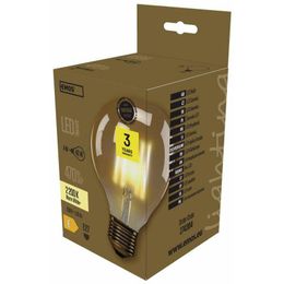 Filament led Lampe Vintage, G95, 4W Ersatz für 40W Glühbirne, E27 Sockel, Helligkeit 470 lm, Warmweiß 2200 k, Amber, Z74304 - EMOS