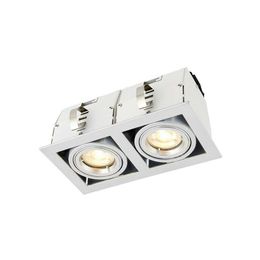 Saxby Garrix - LED Twin Tiltable Einbauleuchte Satin Silber
