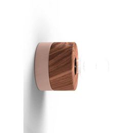 Wandlampe aus Holz mit Kabel und Stecker 0239 almut - Walnuss • Rosa