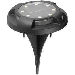 SuperSparSet 4x VENEDIG Solarlampe mit automatischer Einschaltfunktion HxØ 14x11cm 12 SMD-LEDs Automatisches Schalten Gartenlampe, Rattanlampe, LED