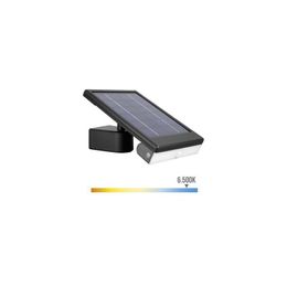 LED-Solar-Wandleuchte 6 w 720 lm 6.500 k mit Dämmerungs- und Bewegungssensor. Edm schwarze Farbe