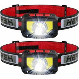 2er-Pack wiederaufladbare LED-Stirnlampe mit 1000 Lumen und Bewegungssensor, IPX5 wasserdicht, perfekt zum Laufen, Camping, Wandern