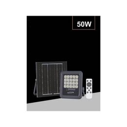 Meditrade GmbH Trade Shop Traesio - 50 watt led flutlicht mit solarpanel natürliches licht 4000K fernbedienung TK09-50W