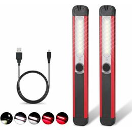 Arbeitsleuchte, wiederaufladbare LED-Arbeitsleuchte, Kolben-Taschenlampe, 5 Modi, magnetische Taschenlampe für Auto, Garage, Werkstatt, Heimwerken,