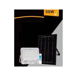 Meditrade GmbH Trade Shop Traesio - spotlight solar panel 50 watt kaltes licht 6500K IP65 fernbedienung S12A-50W