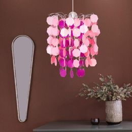 etc-shop Kinder Hänge Leuchte Spiel Mädchen Zimmer Beleuchtung rosa-pink Decken Lampe im Set inkl. LED Leuchtmittel