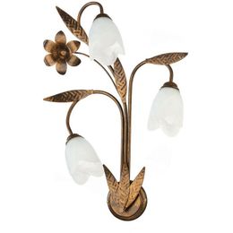 Onli Lighting - Onli sonia Flower Design Wandlampe, Glasschirme, 3x E14