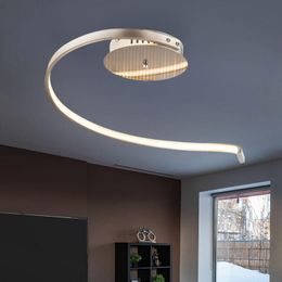 etc-shop - led Design Decken Lampe silber Wohn Ess Zimmer Beleuchtung Kristall Leuchte
