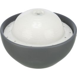 Trixie Haustier Trinkbrunnen Vital Dome aus Keramik, 1,5 l/20 × 10 × 20 cm, grau/weiß