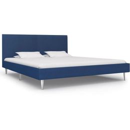 Bettgestell - Schlafzimmerbett - Doppelbett Blau Stoff 180 x 200 cm XTJTE944052 MAISONCHIC