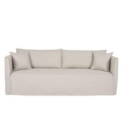Miliboo 4-5-Sitzer-Sofa mit abnehmbarem Bezug aus beigem Stoff adele - Natur