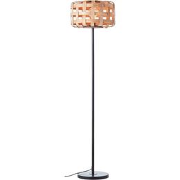 Brilliant Lampe Woodline Stehleuchte Bambus 139cm Metall/Bambus braun 1x A60, E27, 60 W - braun