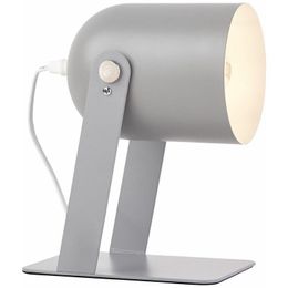 Brilliant Lampe Yan Tischleuchte 29cm grau 1x A60, E27, 30W, geeignet für Normallampen (nicht enthalten) Mit Schnurzwischenschalter - grau