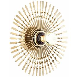 Lampe, Mendoza Wandleuchte 33cm gold, Metall, 1x A60, E27, 40W,Normallampen (nicht enthalten) - gold - Brilliant