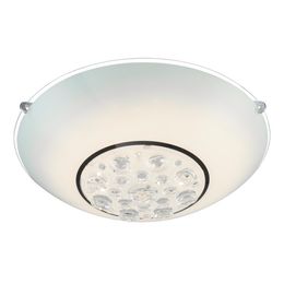etc-shop LED Deckenleuchte Designlampe Kristalllampe Glas Wohnzimmerleuchte Schlafzimmerlampe D 30 cm