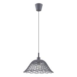 etc-shop Design Decken Pendel Hänge Lampe Küche Ess Zimmer Beleuchtung rund Geflecht grau