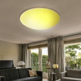 etc-shop - Design Decken Leuchte Glas Gelb Beleuchtung rund Strahler Lampe im Set inklusive led Leuchtmittel