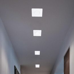 etc-shop Einbaustrahler Deckenlampe Wohnzimmerlampe Einbauspot quadratisch LED Deckenleuchte Schlafzimmer, 12W 1000lm warmweiß, LxB 10,2x10,2 cm, 4er Set