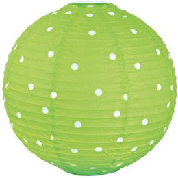 etc-shop Kugel Decken Hänge Lampe Rockabilly Design Pendel Leuchte grün weiß gepunktet