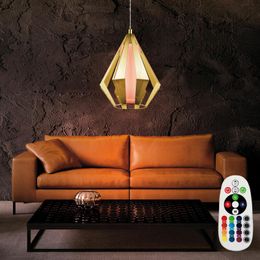etc-shop Decken Lampe Ess Zimmer Dimmer Fernbedienung Hänge Strahler Leuchte im Set inkl rgb led Leuchtmittel