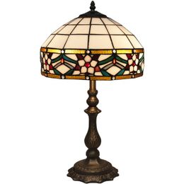 Deckensuspension mit Ketten- und Lampenschirm Tiffany -Durchmesser 20 cm Rosy -Glühbirnenserie nicht enthaltene Montage erforderlich