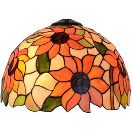 Deckensuspension mit Ketten- und Lampenschirm Tiffany -Durchmesser 20 cm Hexa -Glühbirnenserie nicht enthaltene Montage erforderlich