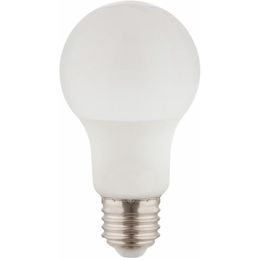 Globo Leuchtmittel 7 Watt led Glühbirne warmweiß Lampe Aluminium weiß Kugel, E27 Fassung 560 Lumen 3000 Kelvin, DxH 6x10,8 cm