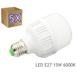 5 x led -Glühbirne 15W E27 Luz 6000k kalt Weiß - Jandei