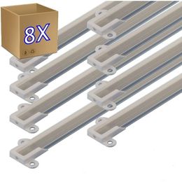 Jandei - 8 1 Meter Aluminiumprofil led tir mit Oberflächenabdeckung 14 x 5 mm