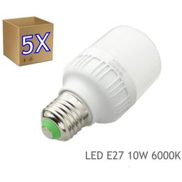 Jandei - 5x led -Lampen 10W E27 Luz 6000k White Fria