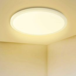 Led Modern Deckenlampe Rund Flach Deckenleuchte Weiß Pendelleuchte 30W Warmweißes Licht