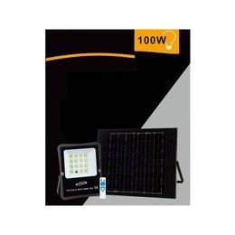 Meditrade GmbH Solar led strahler 100W fernbedienung IP65 kaltweisses licht 6500K S01F-100W