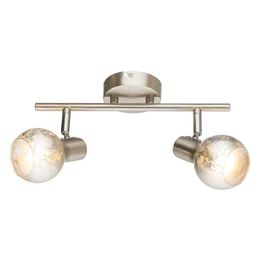 Globo Deckenstrahler Deckenlampe Glas Silber verstellbar t 30 cm Wohnzimmer Esszimmer
